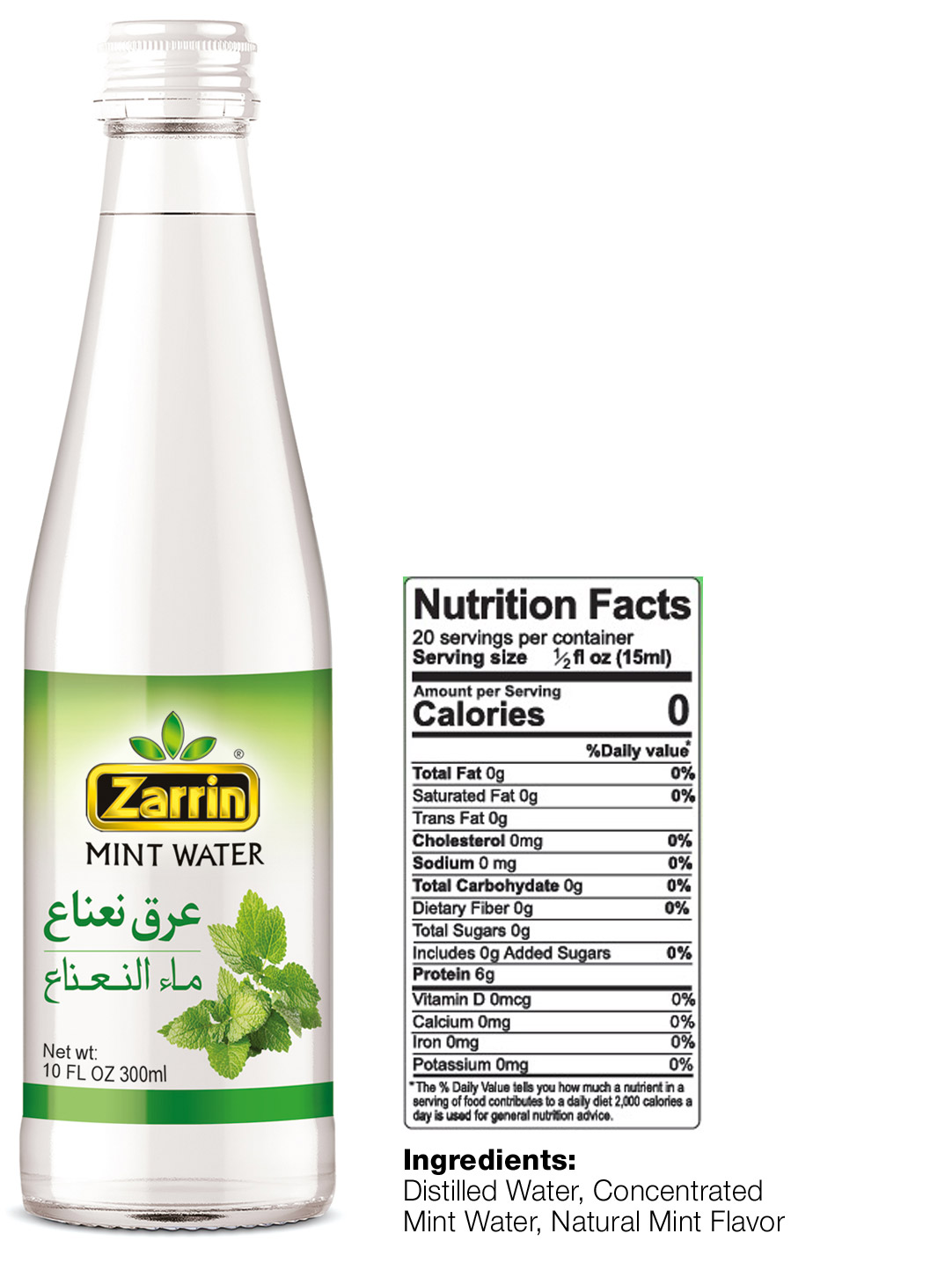 Mint Water in Glass Jar